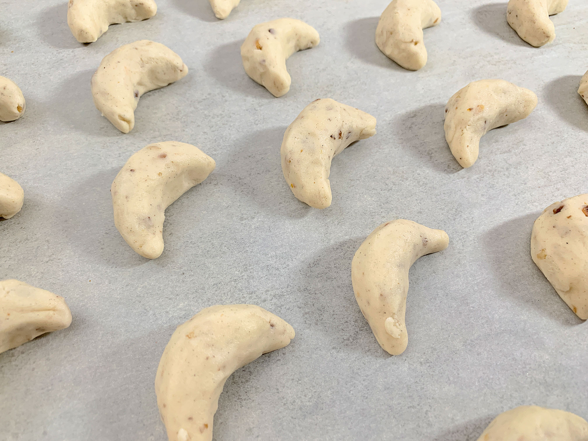 Walnut Cardamom Crescents - Indecision & Cake