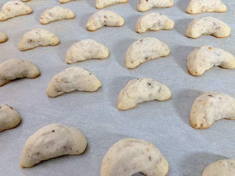 Walnut Cardamom Crescents - Indecision & Cake